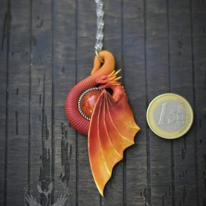 Fire Element Dragon Necklace, Fantasy Jewelry for Renaissance Faire ...