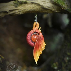 Fire Element Dragon Necklace, Fantasy Jewelry for Renaissance Faire ...
