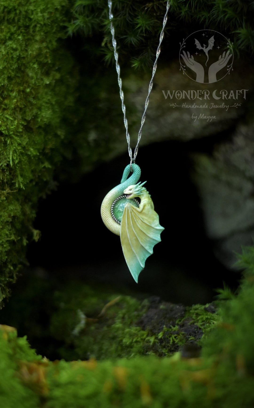 Personalized Dragon Necklace for Women, Tiny Dragon Pet Companion ...