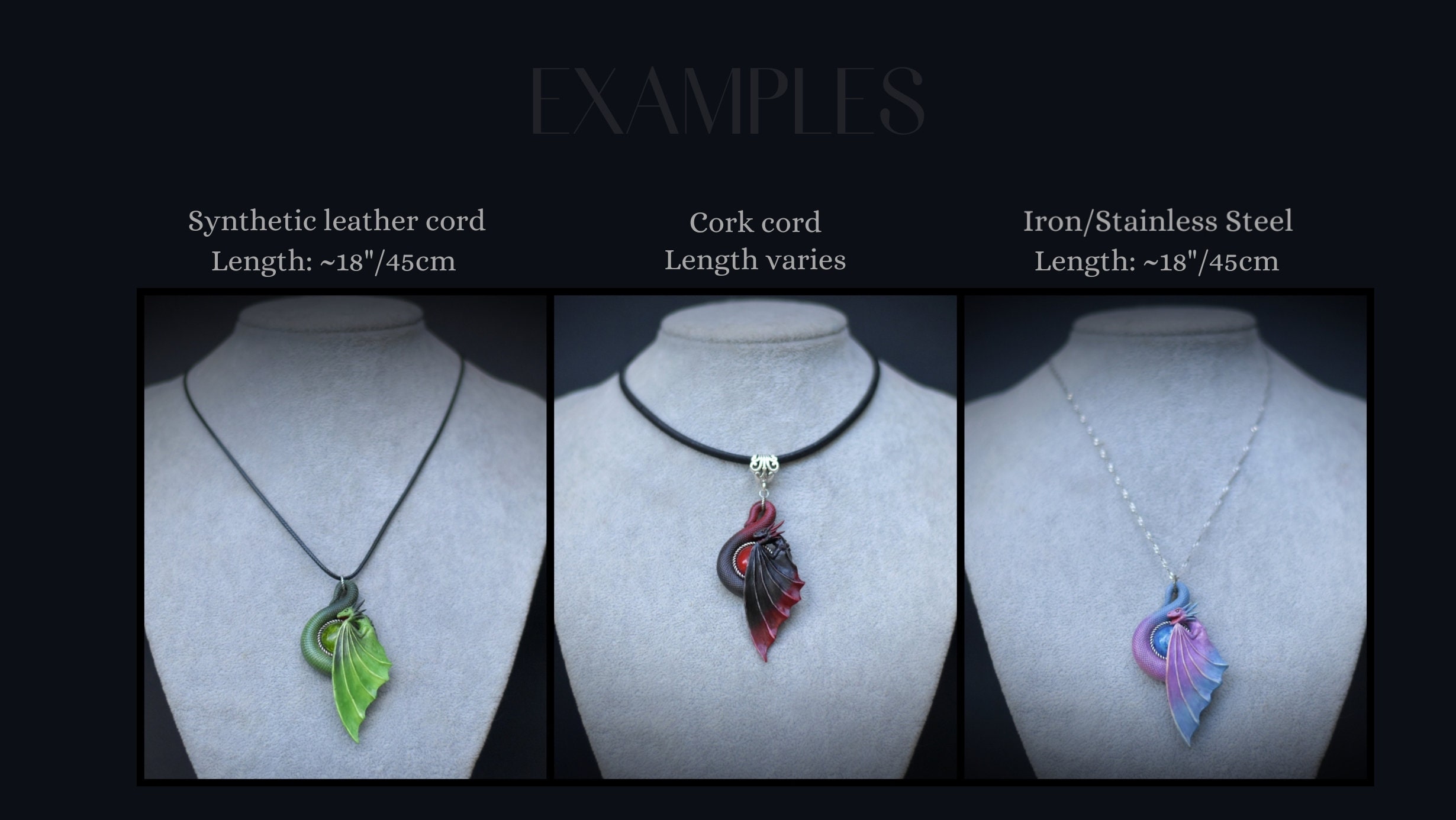 Handmade Red Dragon Pendant Necklace: Fantasycore Polymer Clay Jewelry ...