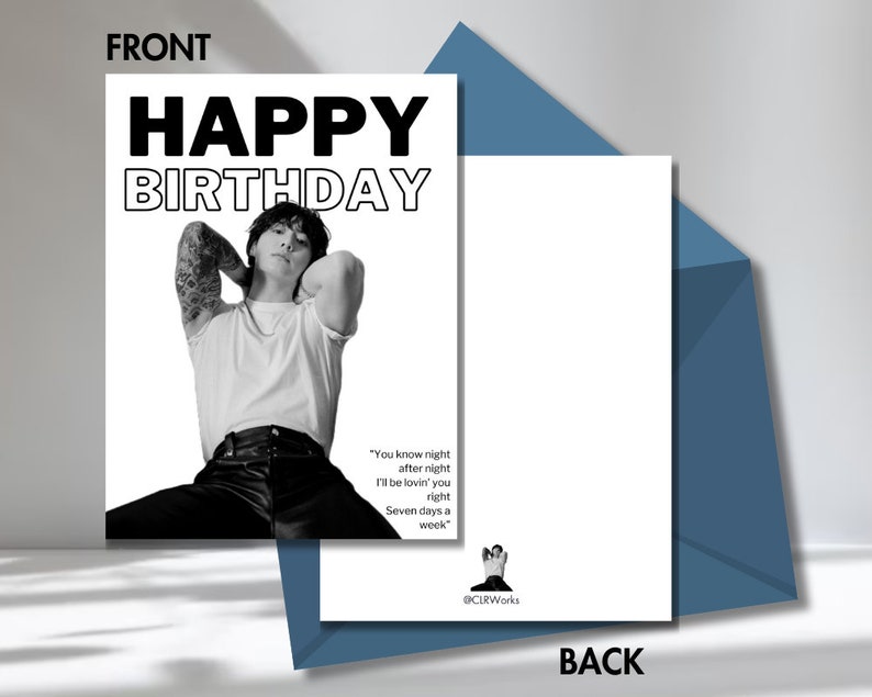 Happy Birthday Card, BTS Happy Birthday Card, BTS Printable Card ...