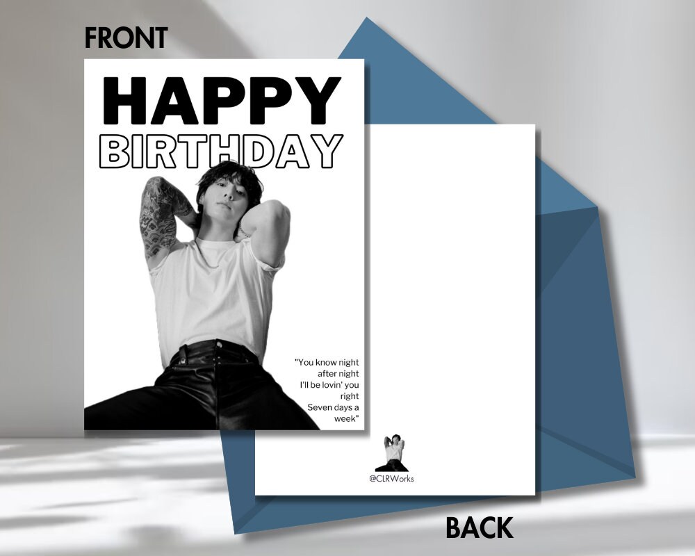 Happy Birthday Card, BTS Happy Birthday Card, BTS Printable Card ...