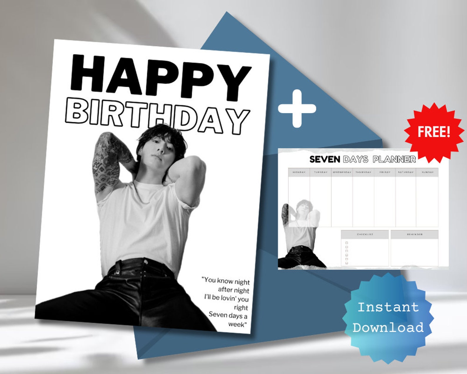 Happy Birthday Card, BTS Happy Birthday Card, BTS Printable Card ...
