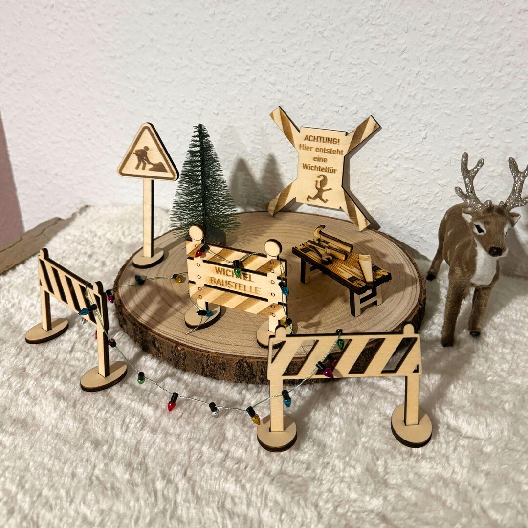 Elf Construction Site 18-piece Set – Elf Door Accessory Set for Advent ...