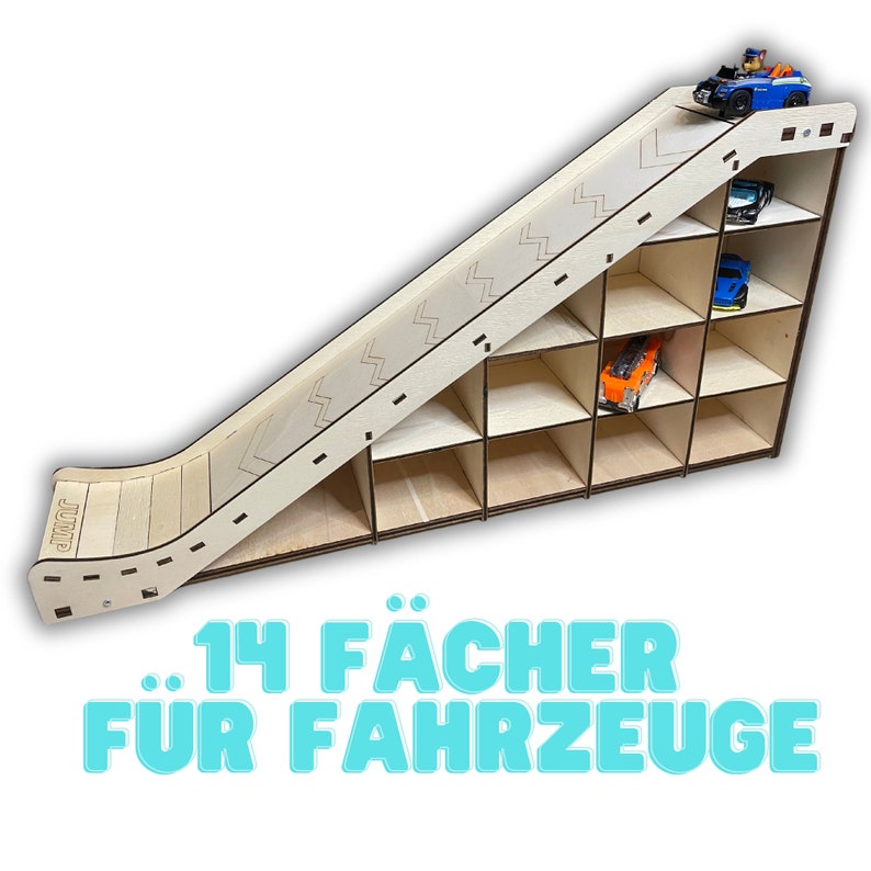 Wooden Ramp Shelf Car Set Box Car Ramp "jump" Personalized With Desired ...