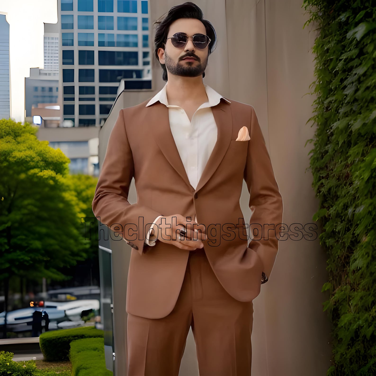 Brown Rustic 2 Piece Suit,wedding Attire Formal Suits, ,tailored Fit ...