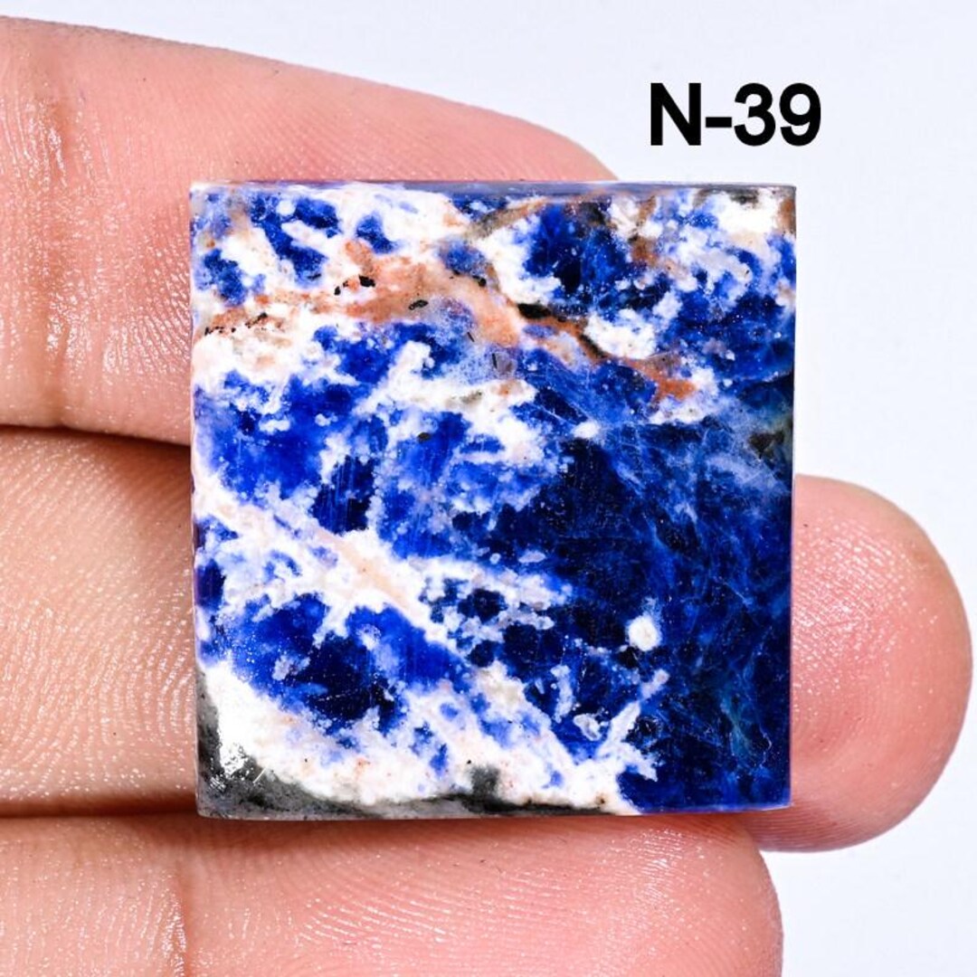 AAA+ Sodalite Jasper Cabochon – Polished Gemstone for Jewelry Making - Etsy