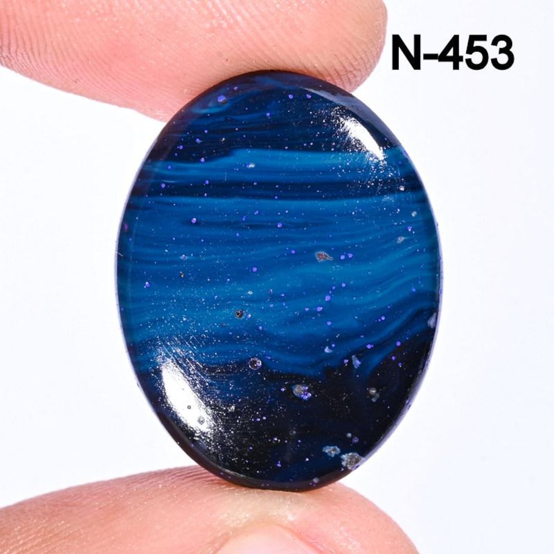 Natural Leland Blue Cabochon / Sieber Agate Gemstone - Leland Blue ...