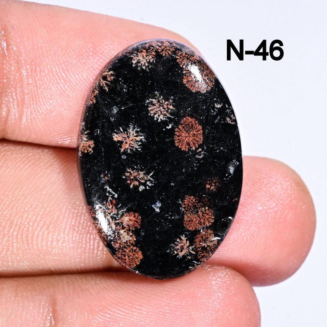 Natural Mexican Flower Obsidian Jasper Cabochon, DIY Gemstone - Etsy