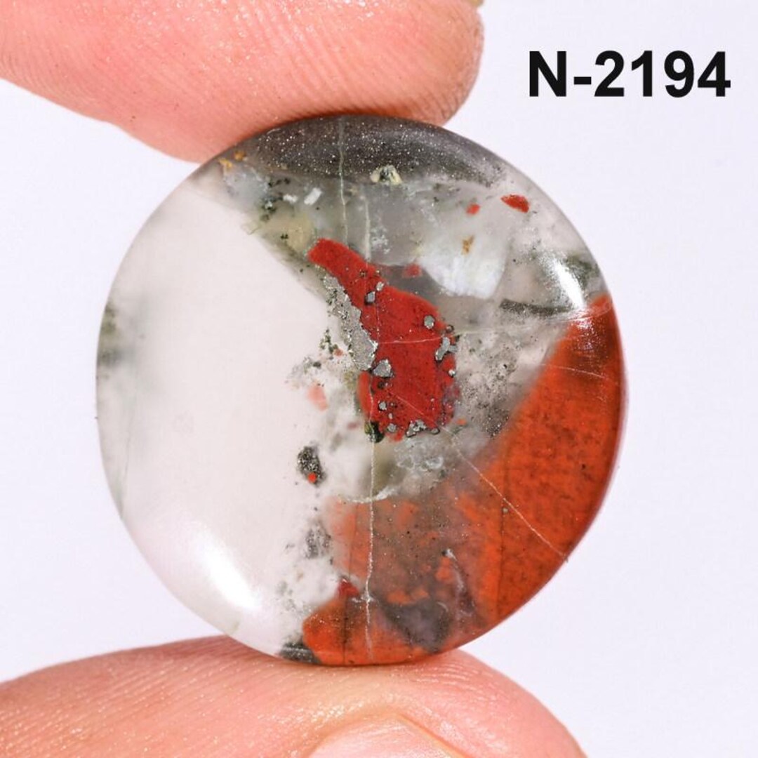 Natural Bloodstone Gemstone - Polished Round Cabochon, Pendant Making ...