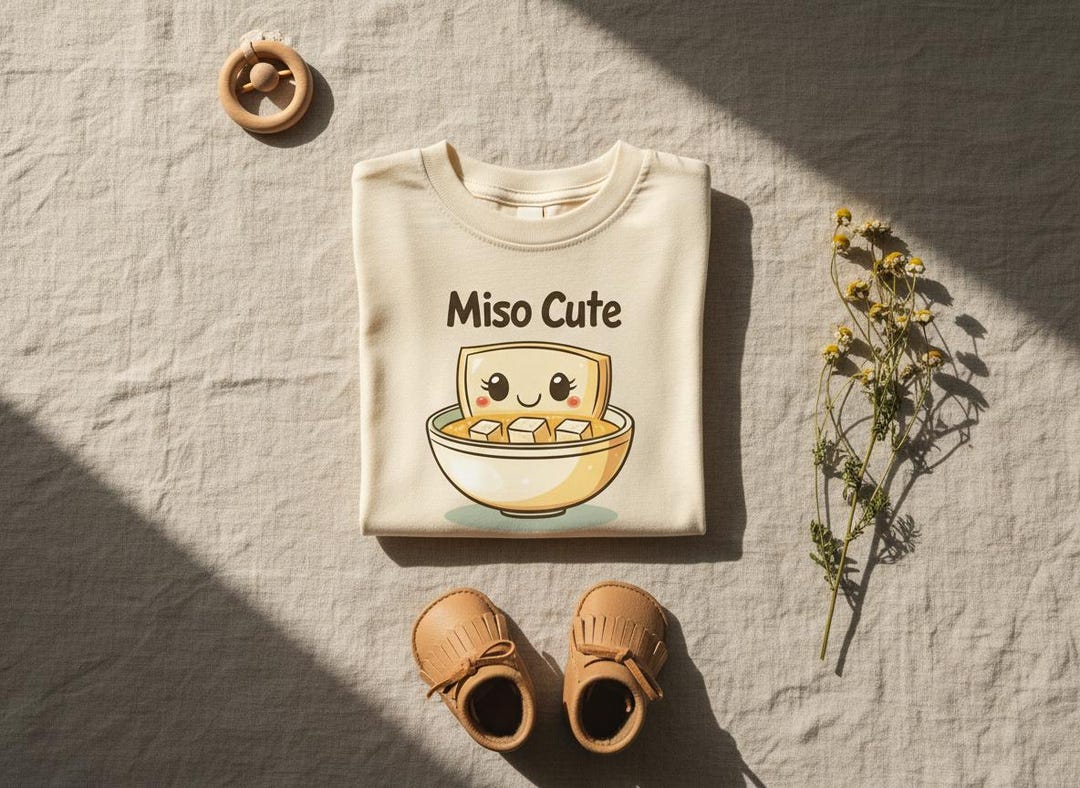 Miso Cute Toddler Tshirt Funny Kids Tee Unisex Cute Food Pun T-shirt ...