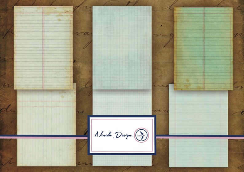 Basic Digital Paper Green Ephemera Kit for Junk Journal - Etsy