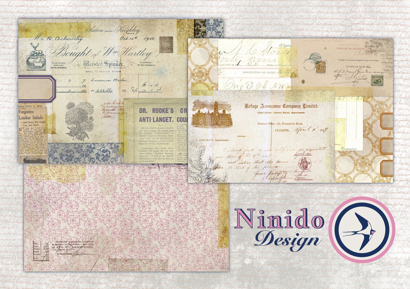 Memory Papers 1 Ephemera Kit for Junk Journal Scrapbooking and ...