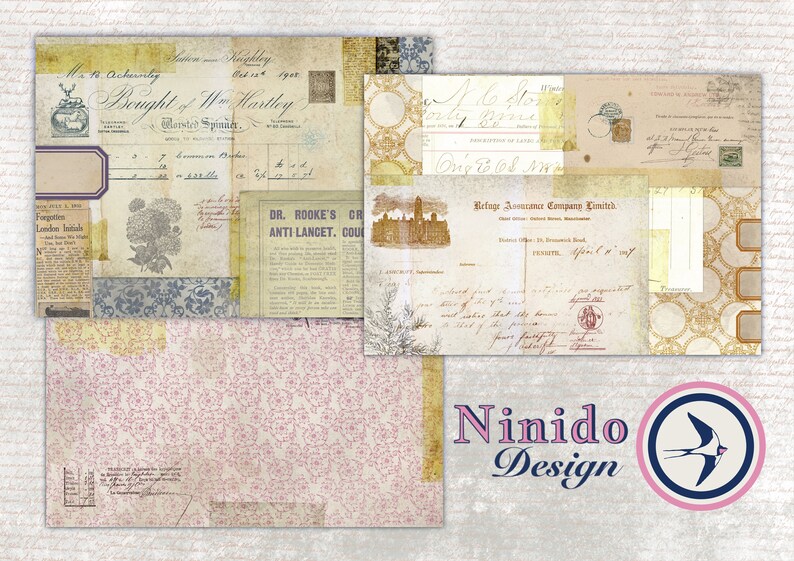 Memory Papers 1 Ephemera Kit for Junk Journal Scrapbooking and ...