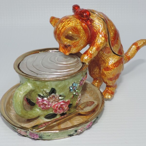 Cat Trinket Box - Etsy