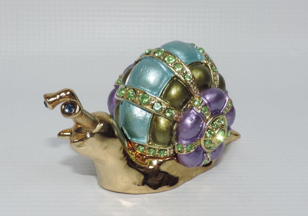 Multi-color Snail Trinket Box - Etsy