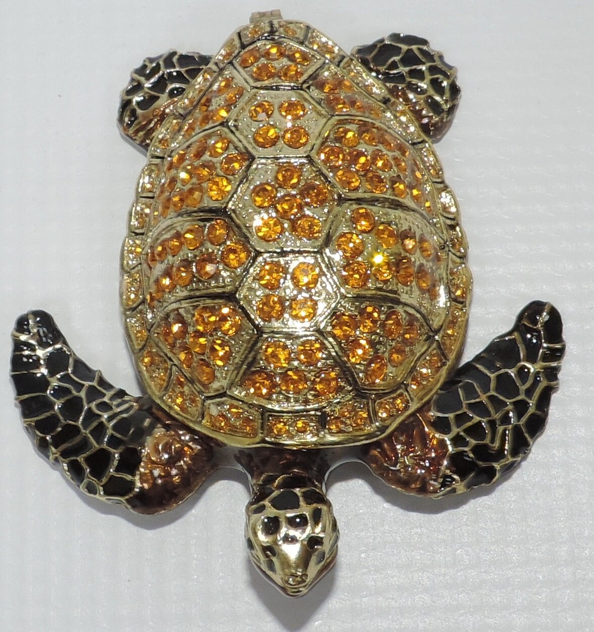 Jeweled Sea Turtle Trinket Box