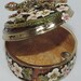 Round Trinket Box With Gecko and Flowers - Etsy