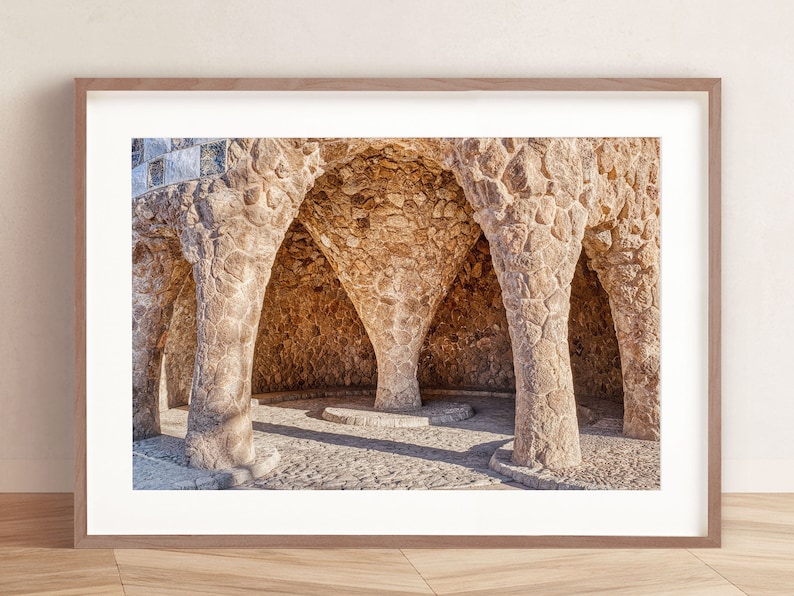 Enchanting Gaudí Wall Art - Printable Poster of Antoni Gaudí at Park ...