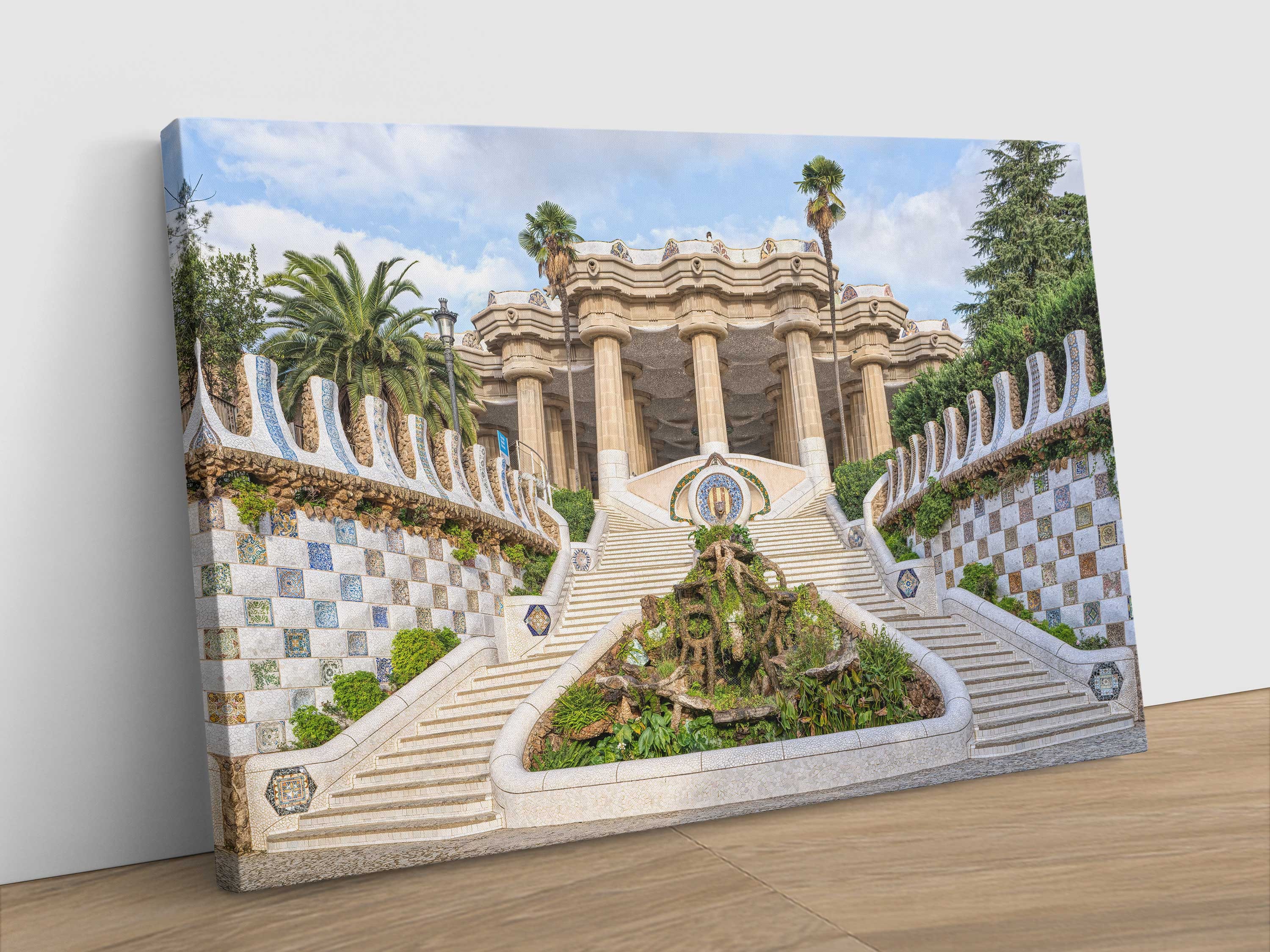 Park Guell Dragon Stairway Print, Antoni Gaudi Barcelona (digital Print ...