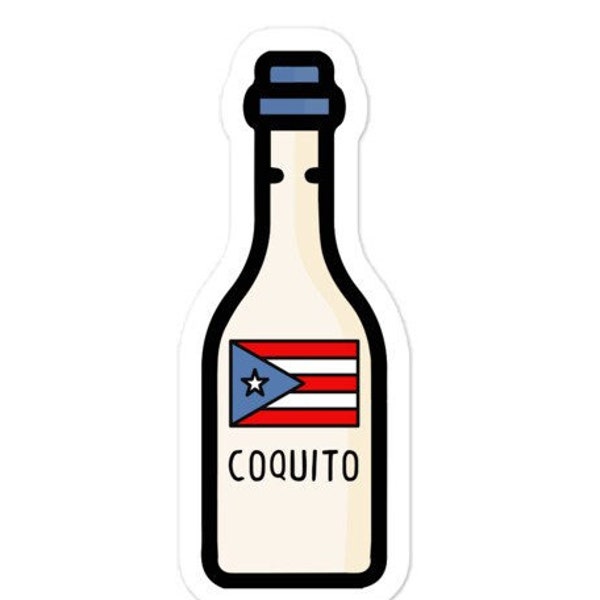 Coquito Sticker Puerto Rican Coquito Decal Puerto Rican Eggnog Sticker ...