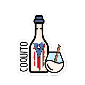 Coquito Bottle Sticker | Coquito Sticker Label | Coquito Decal for ...