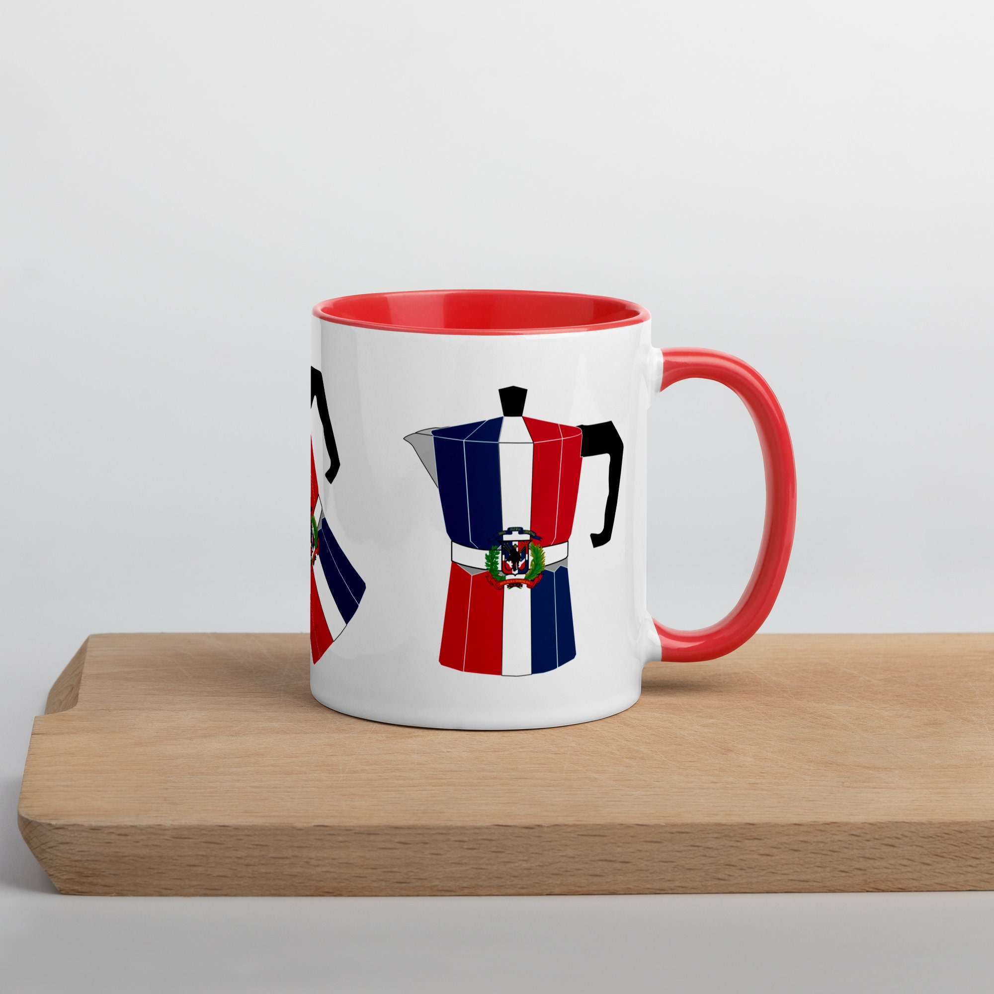 Dominican Flag Coffee Mug | Dominican Flag Moka Pot Cup | Greca Con La ...