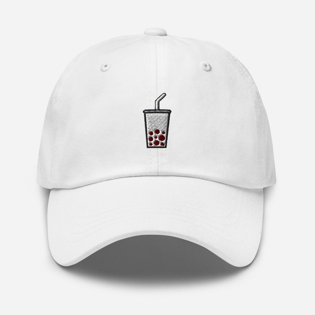 Boba Milk Tea Drink Embroidered Bucket Hat | Bubble Tea Unisex Dad Hat ...