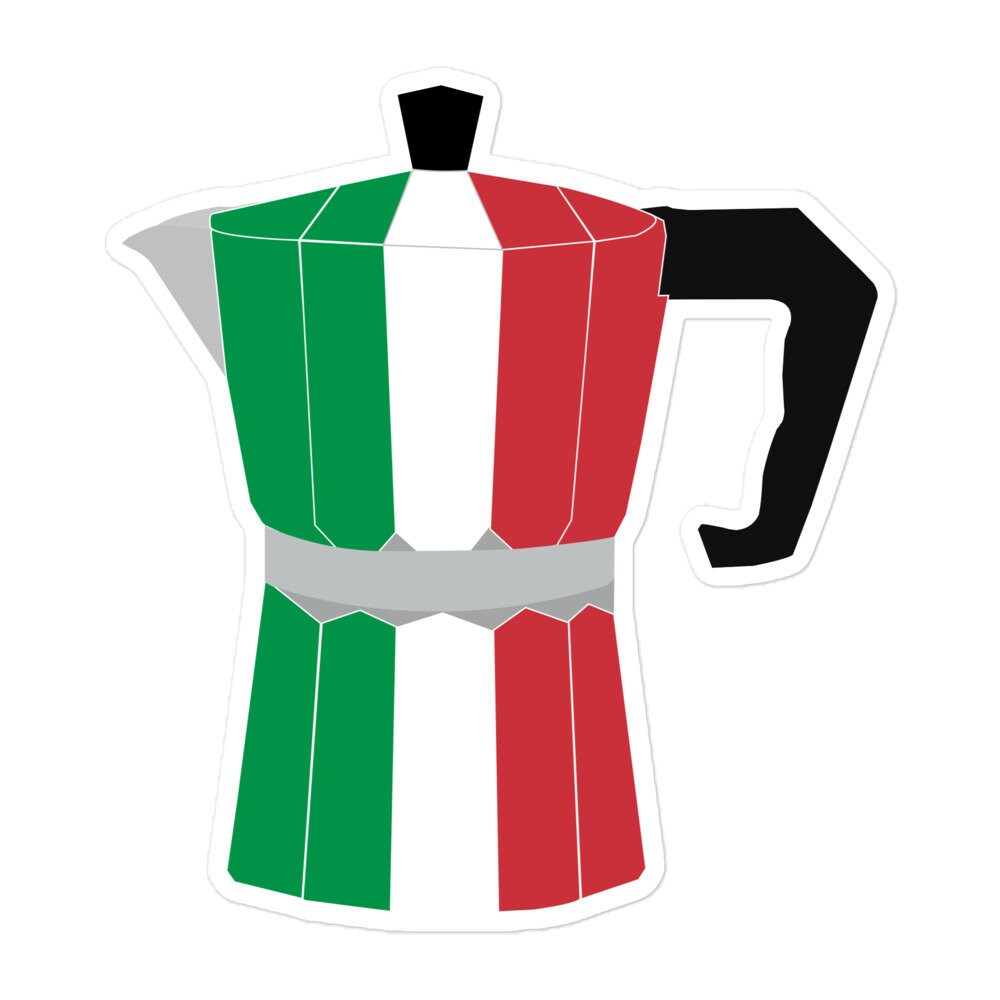 Italian Moka Pot Sticker - Espresso Maker Vinyl Decal for Coffee ...