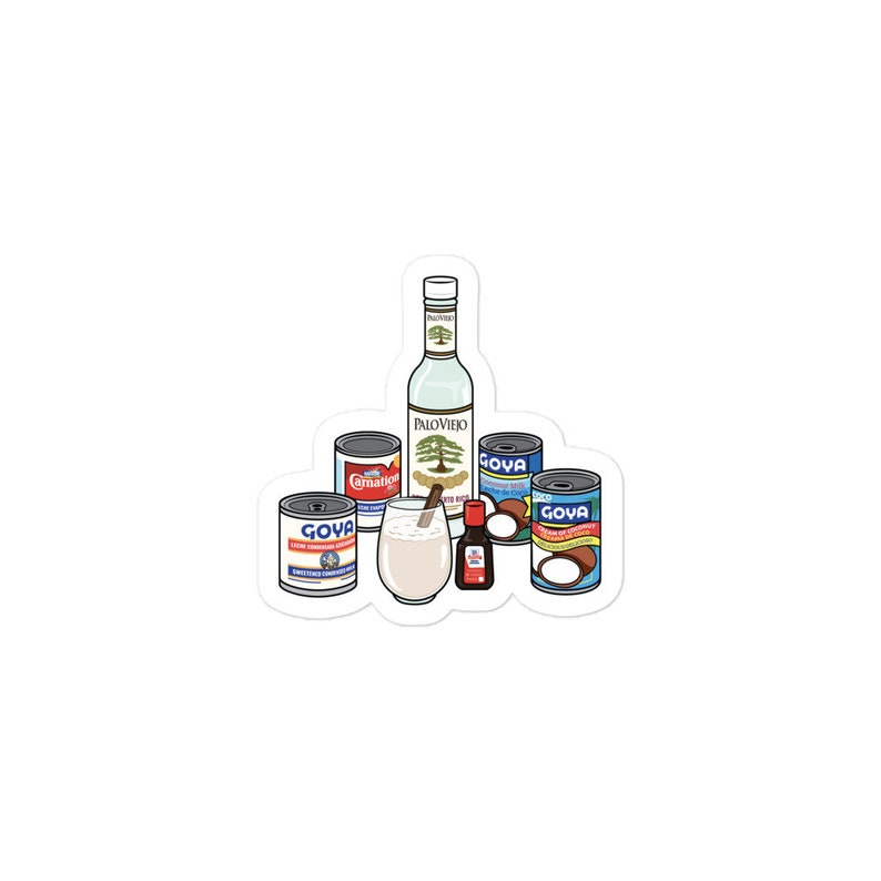 Coquito Ingredient Sticker Decal - Etsy
