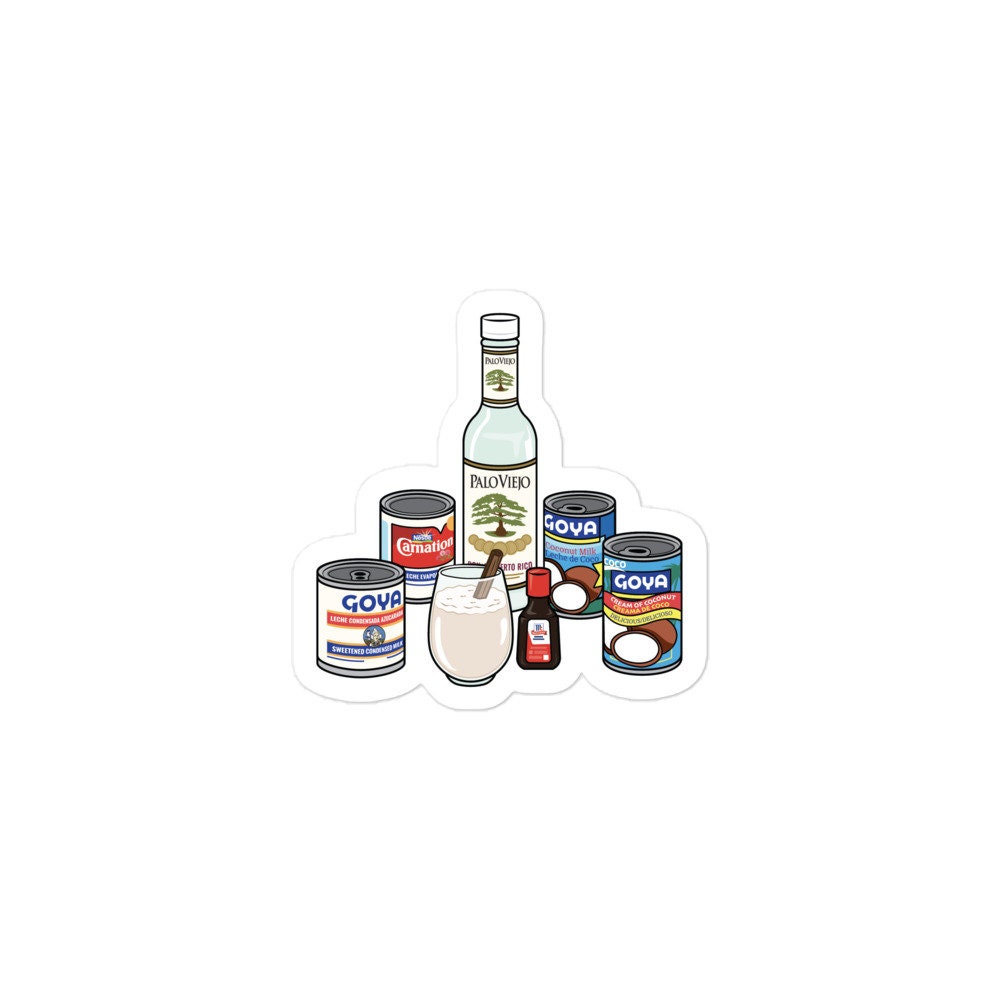 Coquito Ingredient Sticker Decal - Etsy