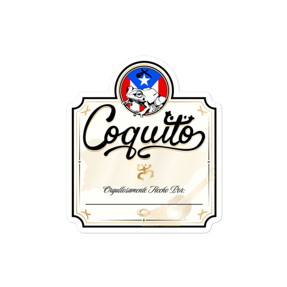 Coquito Bottle Label With "orgullosamente Hecho Por" Signature Space to ...