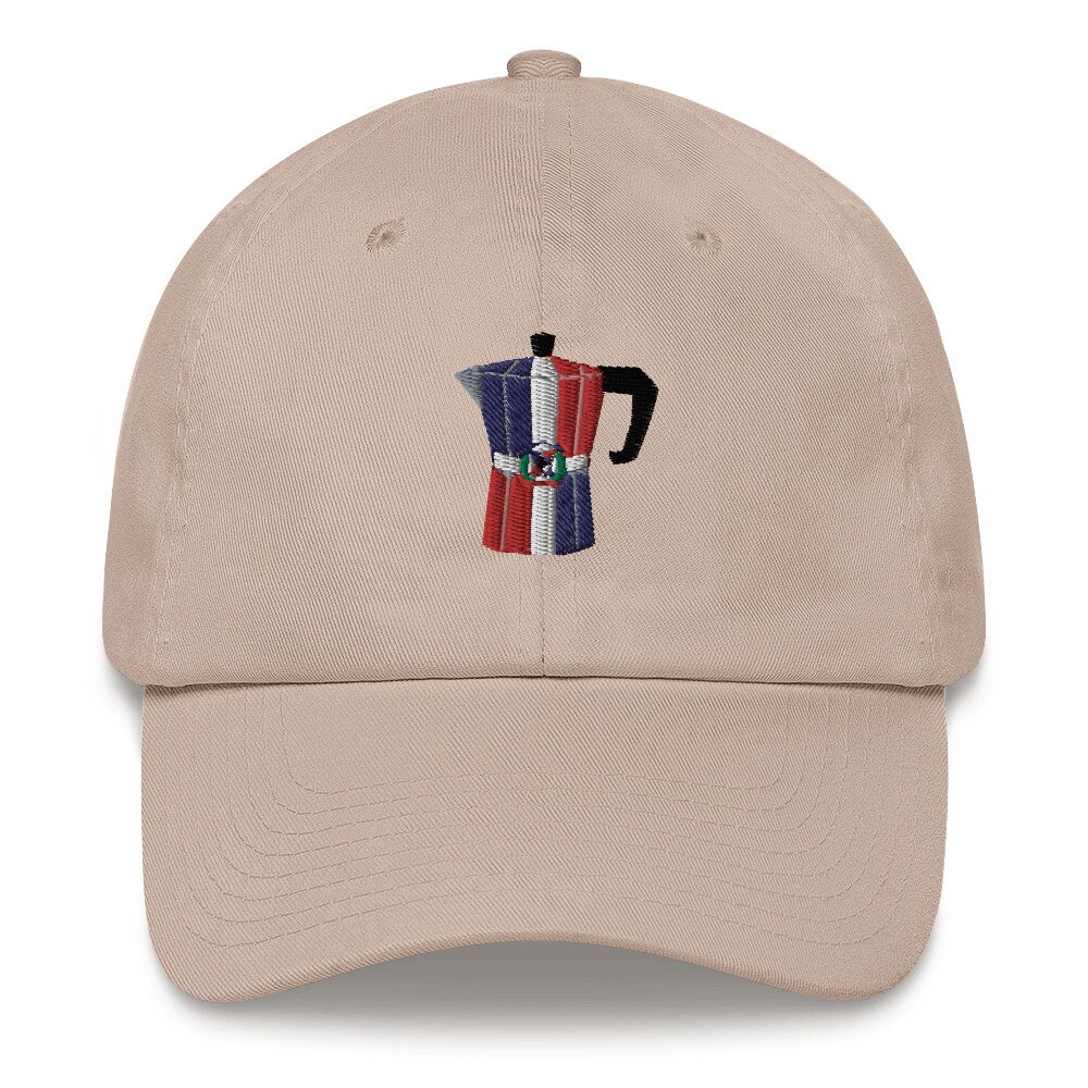 Dominican Flag Dad Hat With Moka Pot Cafetera Embroidery: Stylish ...