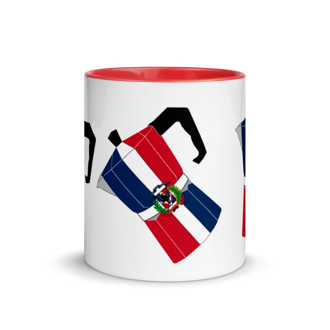 Dominican Flag Coffee Mug | Dominican Flag Moka Pot Cup | Greca Con La ...