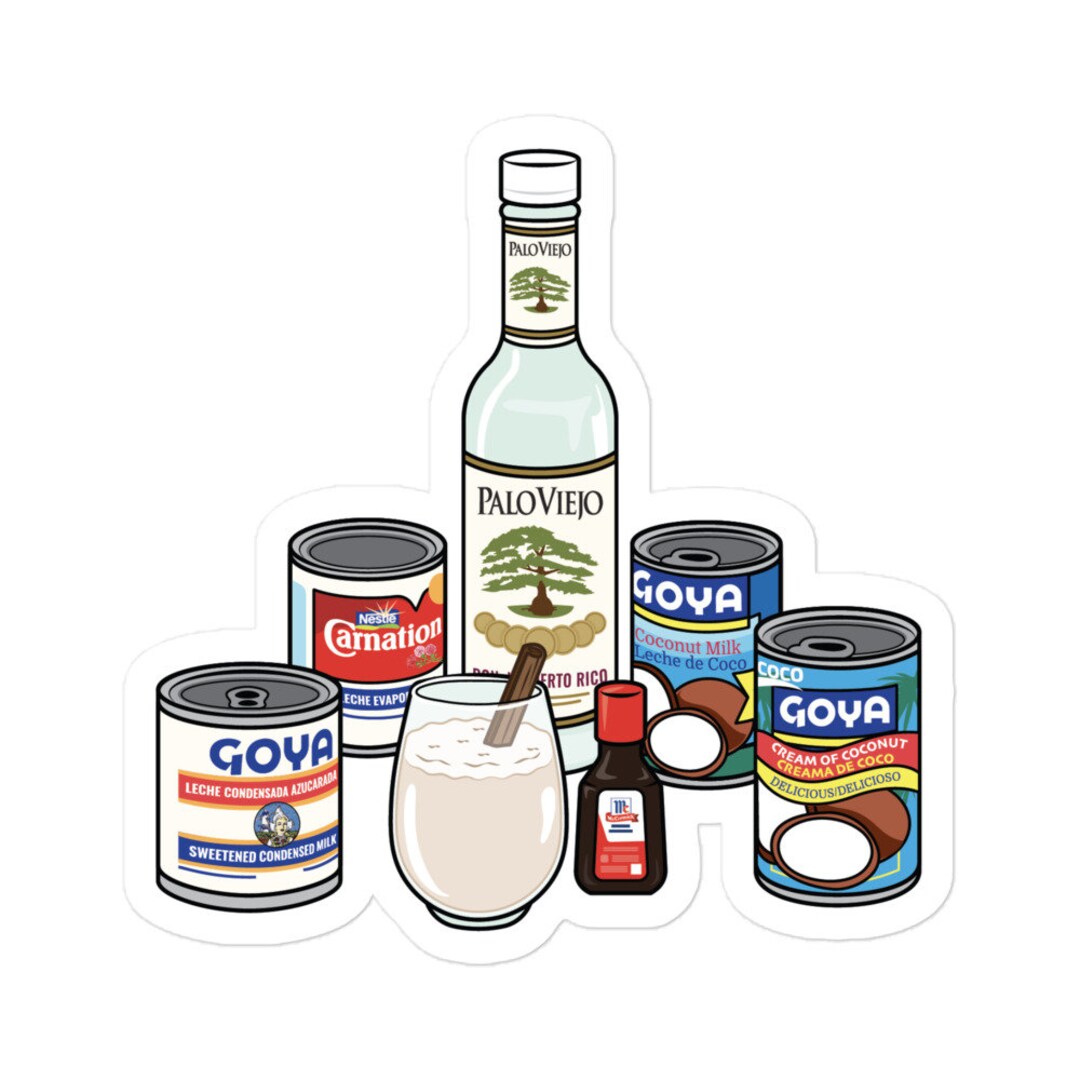 Coquito Ingredient Sticker Decal - Etsy