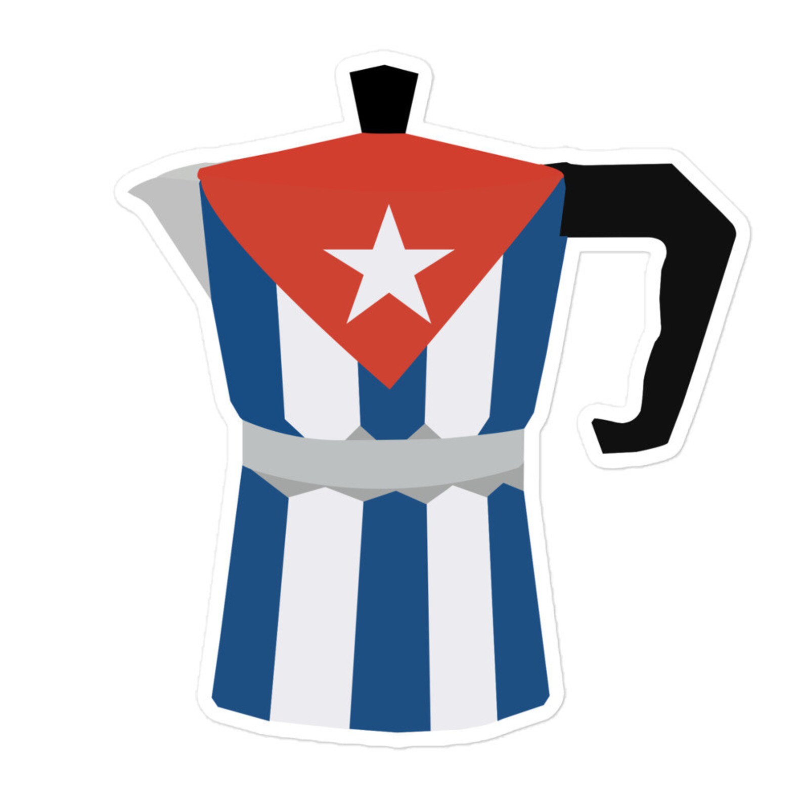 Cuban Flag Cafetera Coffee Maker Sticker - Etsy