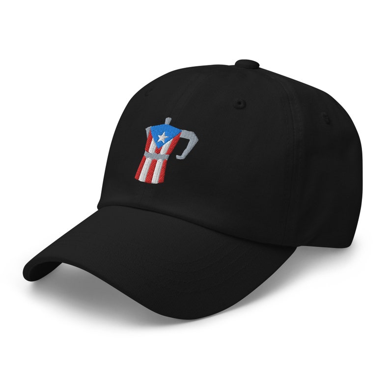 Puerto Rican Flag Coffee Hat Black | Greca Puerto Riqueña Hat | Greca ...