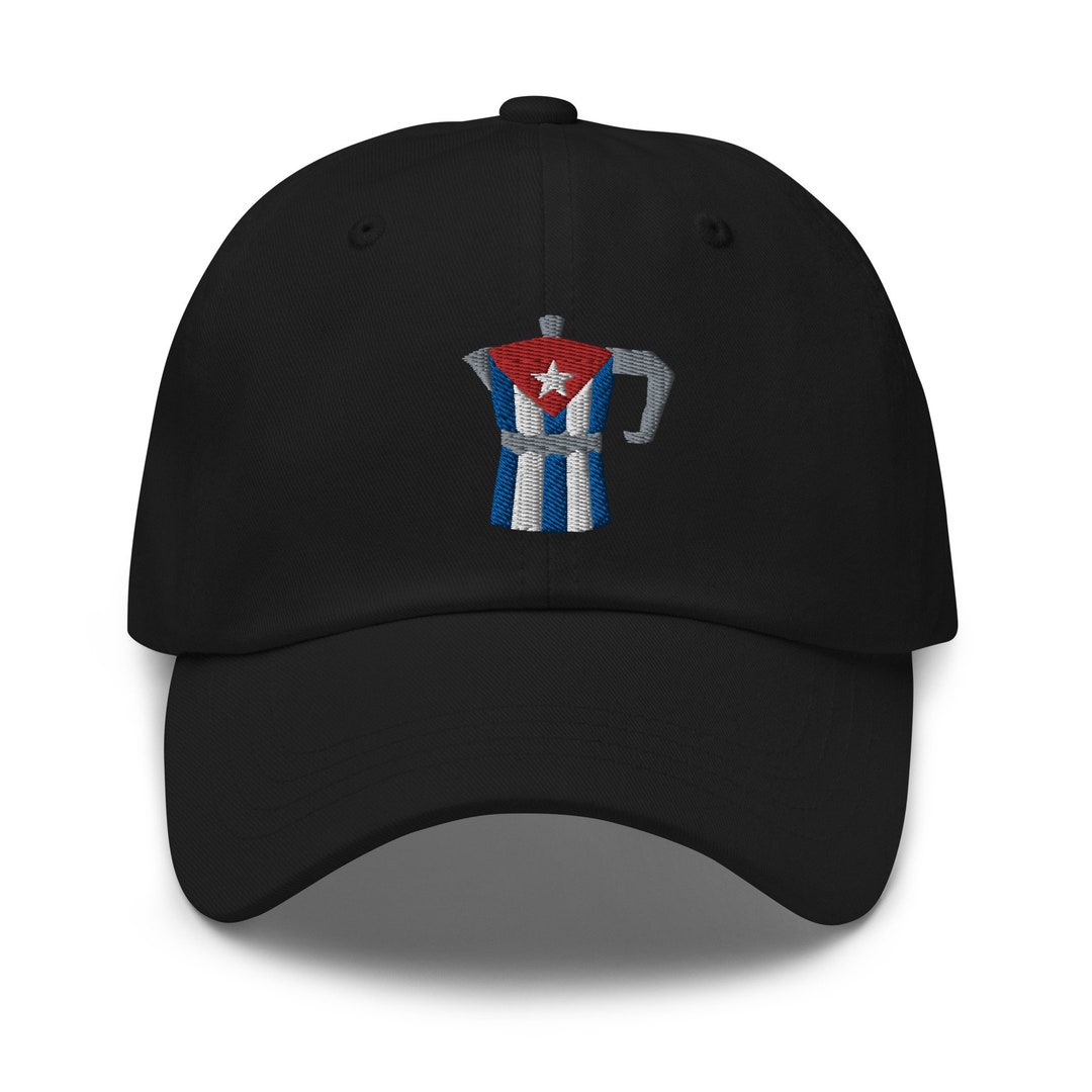 Cuban Styled Flag Coffee Hat Black | Greca Guajira Unisex Hat ...