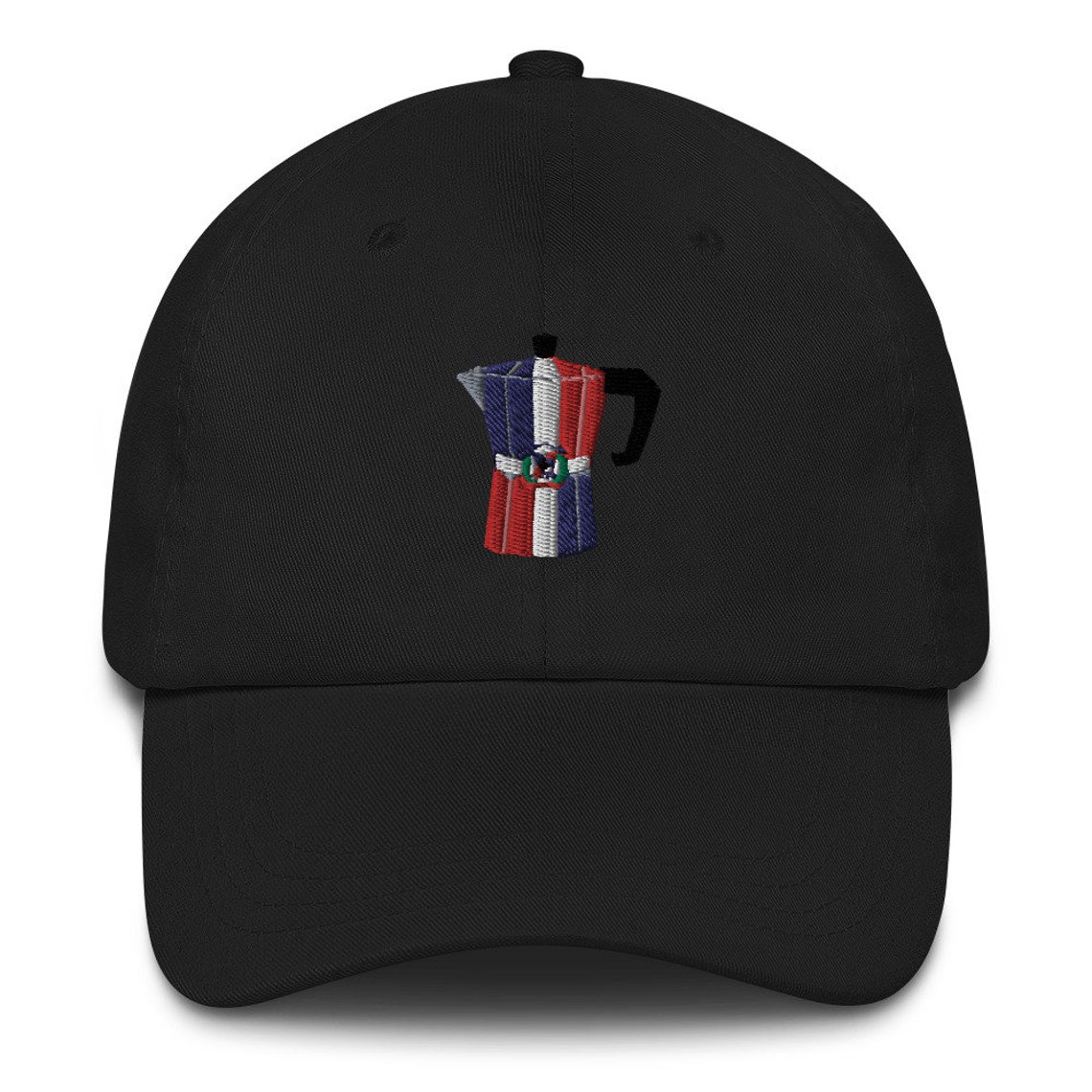 Dominican Flag Dad Hat With Moka Pot Cafetera Embroidery: Stylish ...