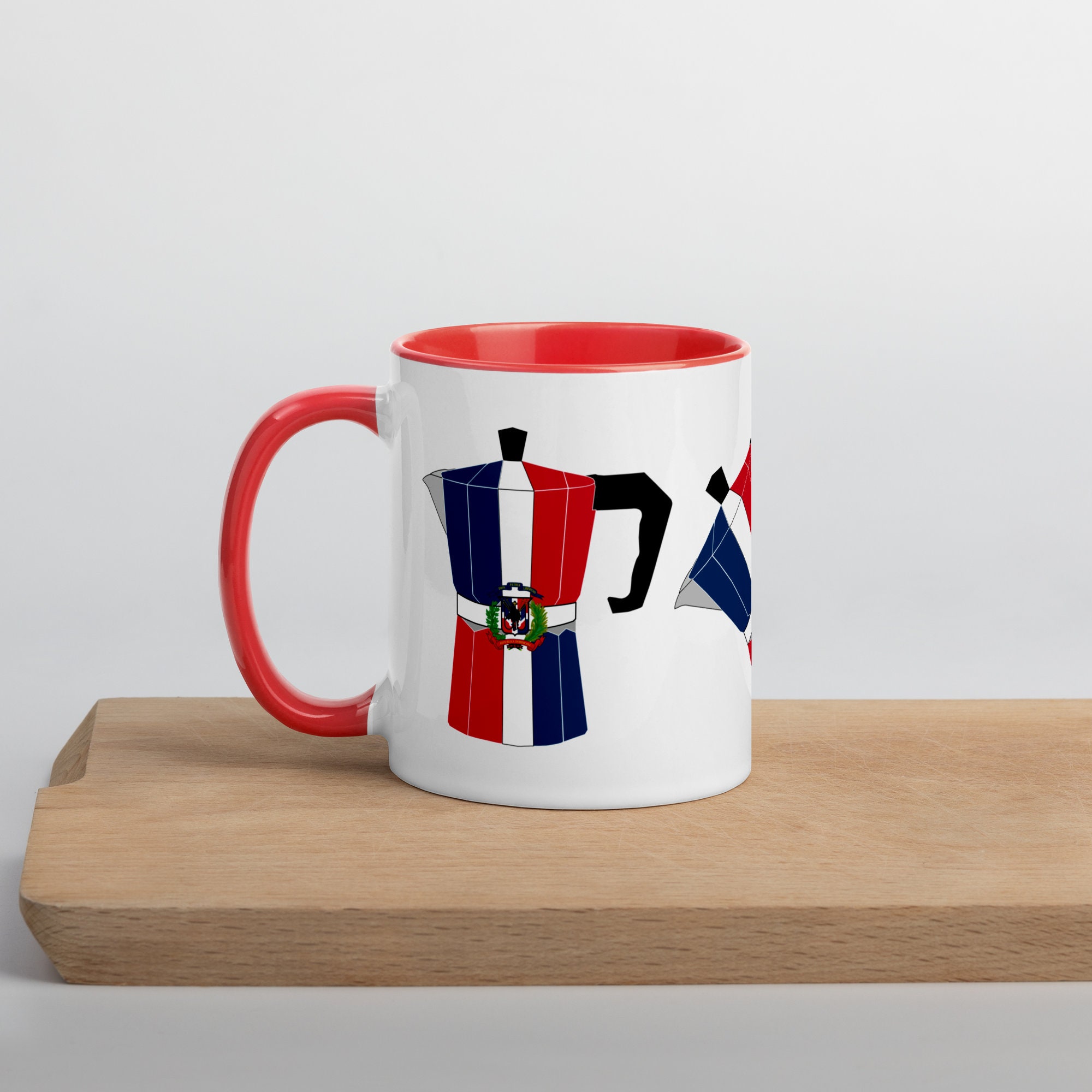 Dominican Flag Coffee Mug | Dominican Flag Moka Pot Cup | Greca Con La ...