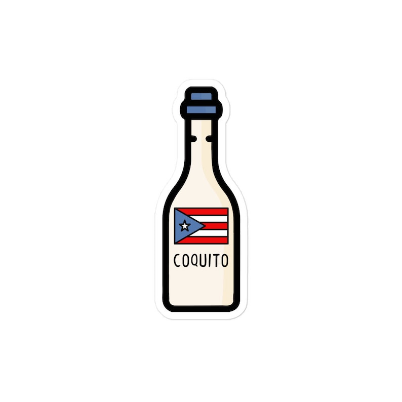 Coquito Bottle Sticker | Puerto Rican Coquito Decal | Puerto Rican ...