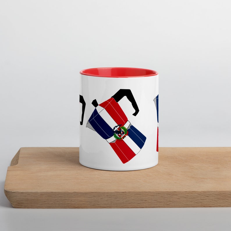 Dominican Flag Coffee Mug | Dominican Flag Moka Pot Cup | Greca Con La ...