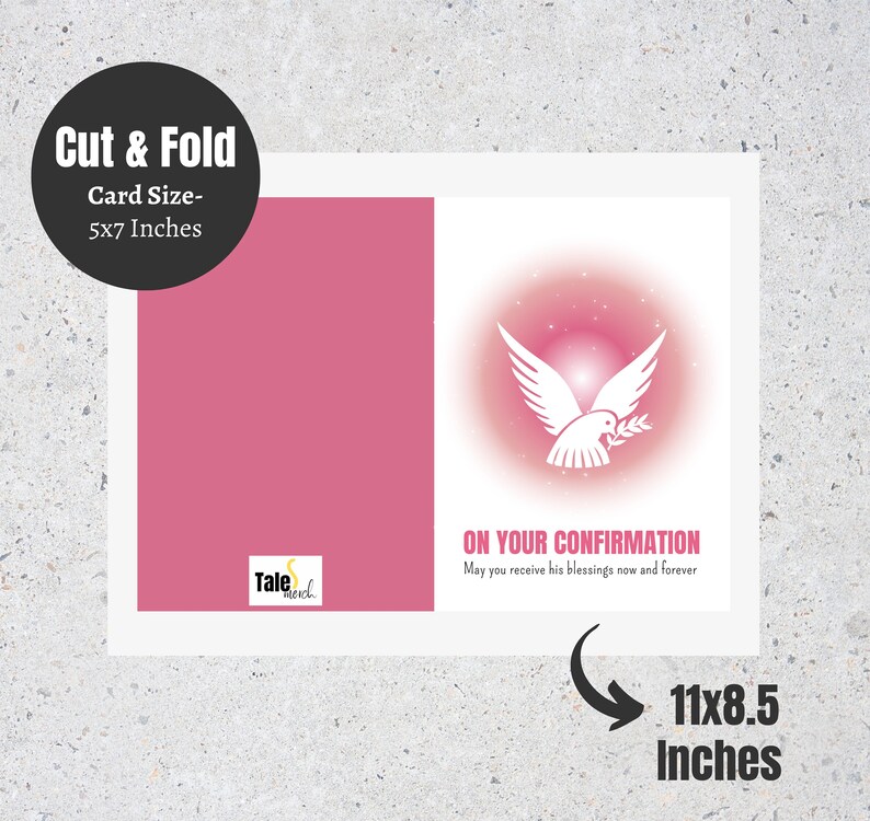 Confirmation Card Printable Confirmation Card Printable Card - Etsy