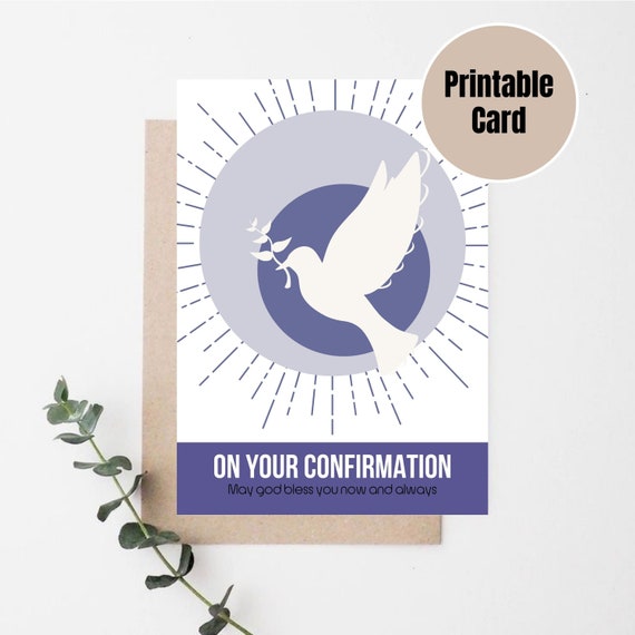 Confirmation Card Printable Confirmation Card | Etsy