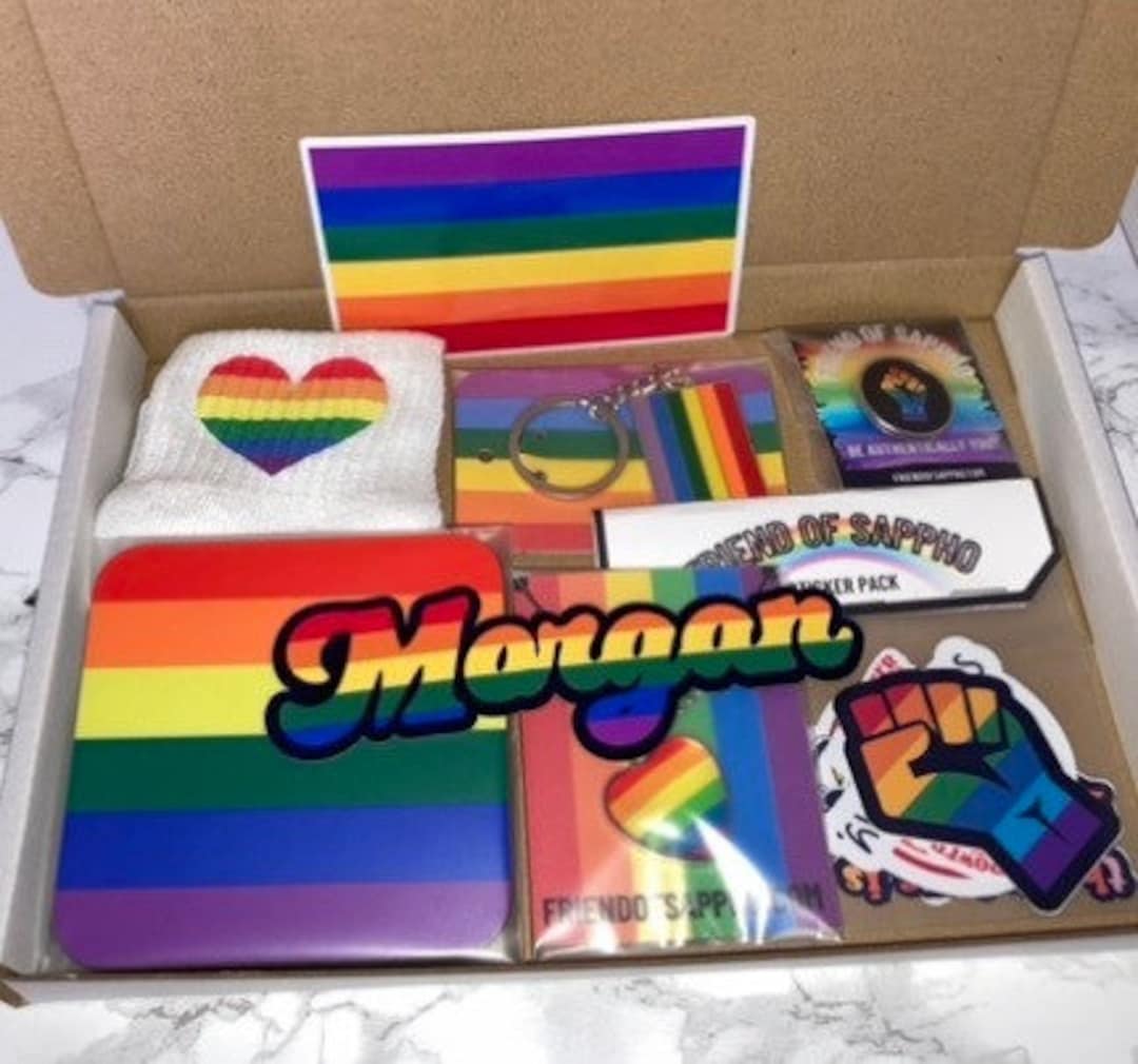 GAY GIFT BOX, Lesbian Engagement, Gay Letterbox Present, Pride Box ...