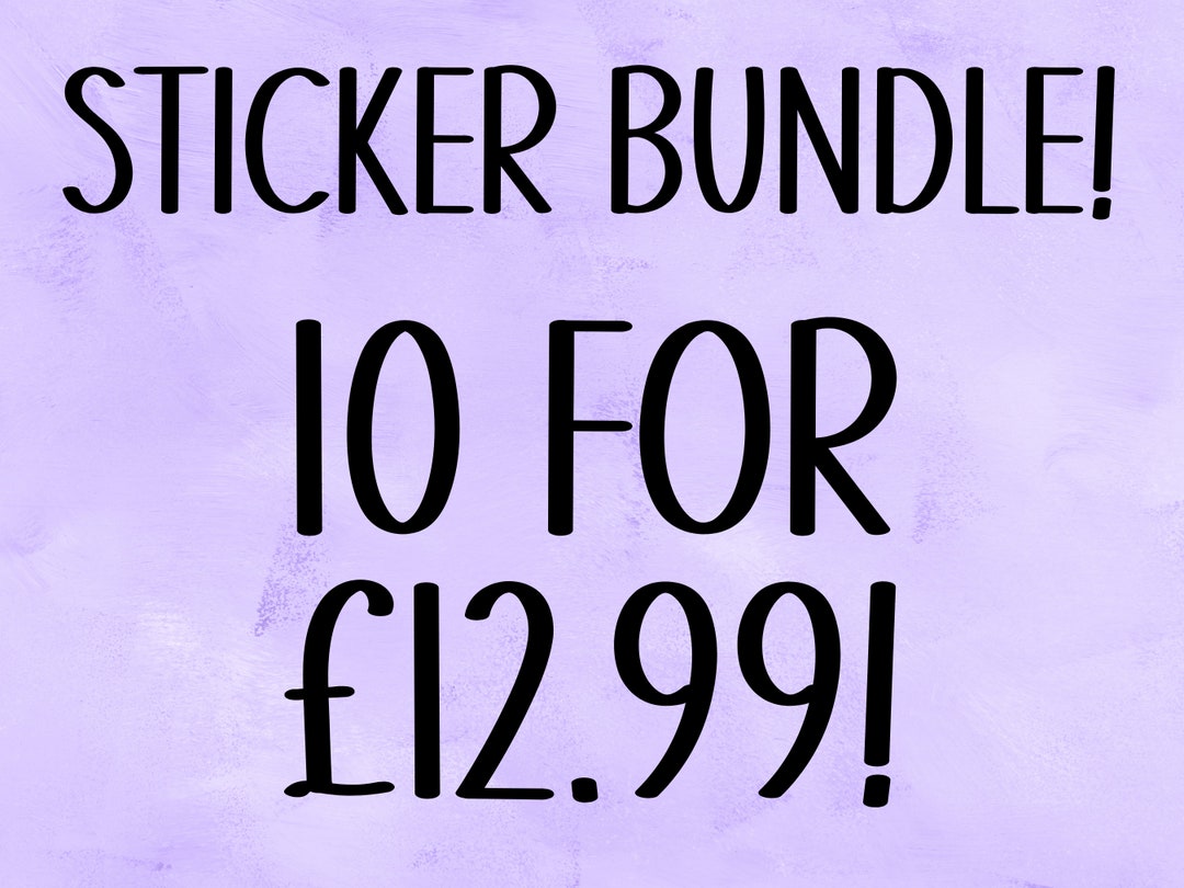 Ten Sticker Mixed Bundle - Etsy
