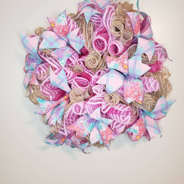 Curly Mesh Wreath - Etsy