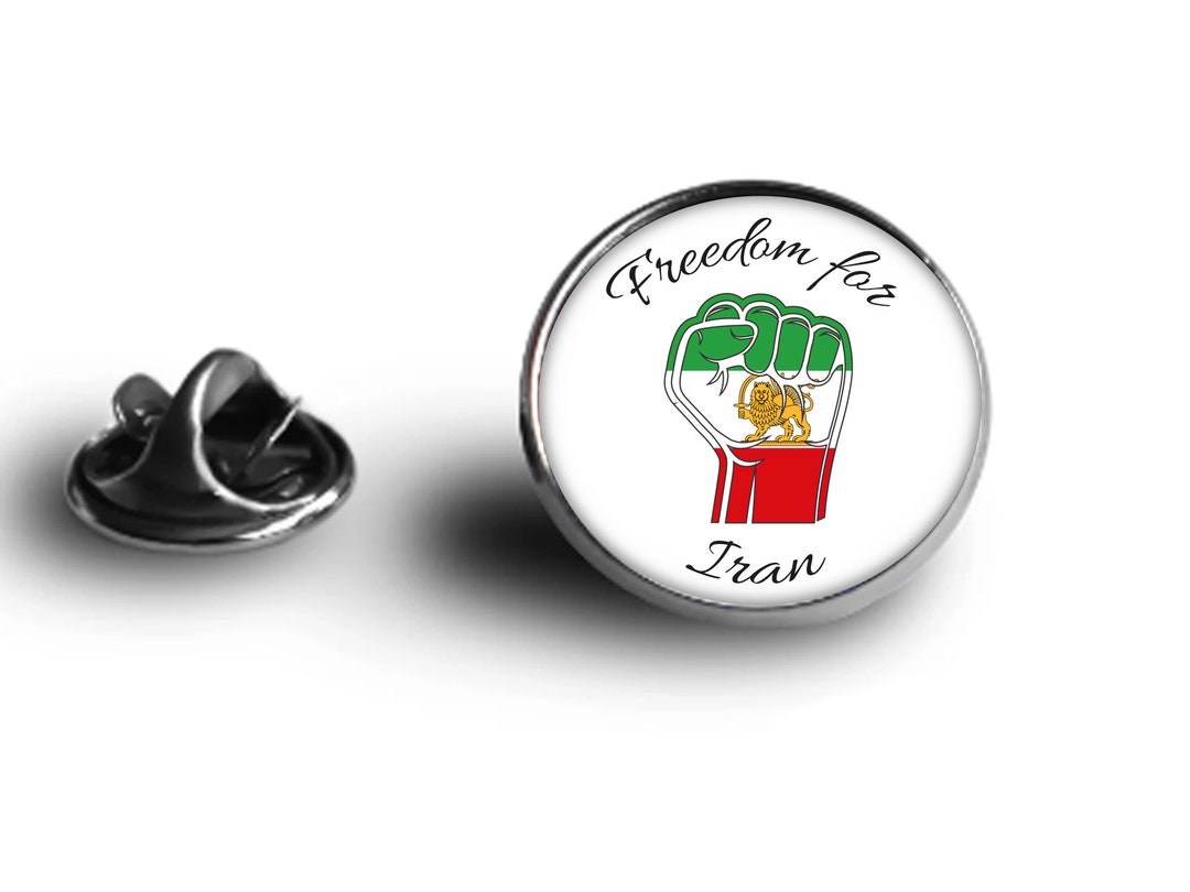 Freedom for Iran Flag Pin - Minimalist Flag - Snap Pin - 16mm ...