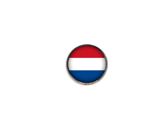 Netherlands Flag Pin Minimalist Flag Snap Pin 16mm | Etsy