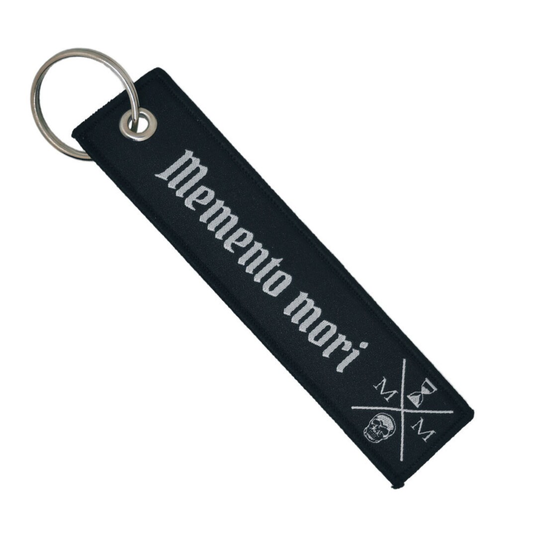 Memento Mori -double-sided Embroidered Fabric Keychain With Stoic ...